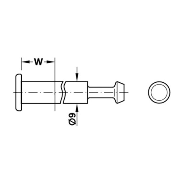 Hafele Maxifix-E Tek Taraflı Kör Mil 35mm (10 Adet), Nikel Fiyatı